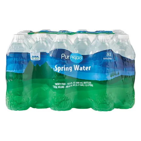 PurAqua Natural Spring Water, 16.9 fl oz Bottles (24 Pack) - Walmart.com