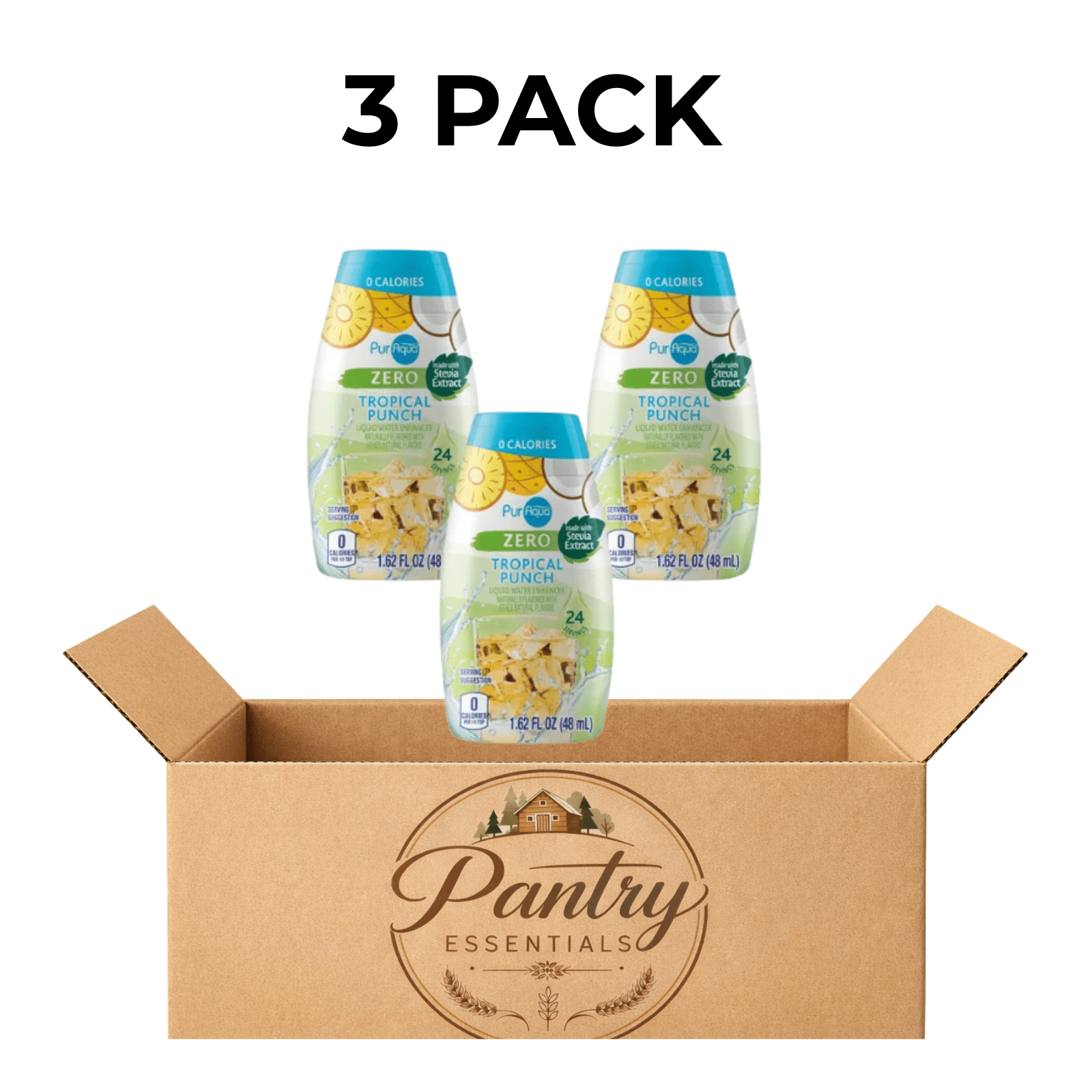 PurAqua Zero Liquid Water Enhancer Tropical Punch 1.62 fl oz ,3 Pack ...