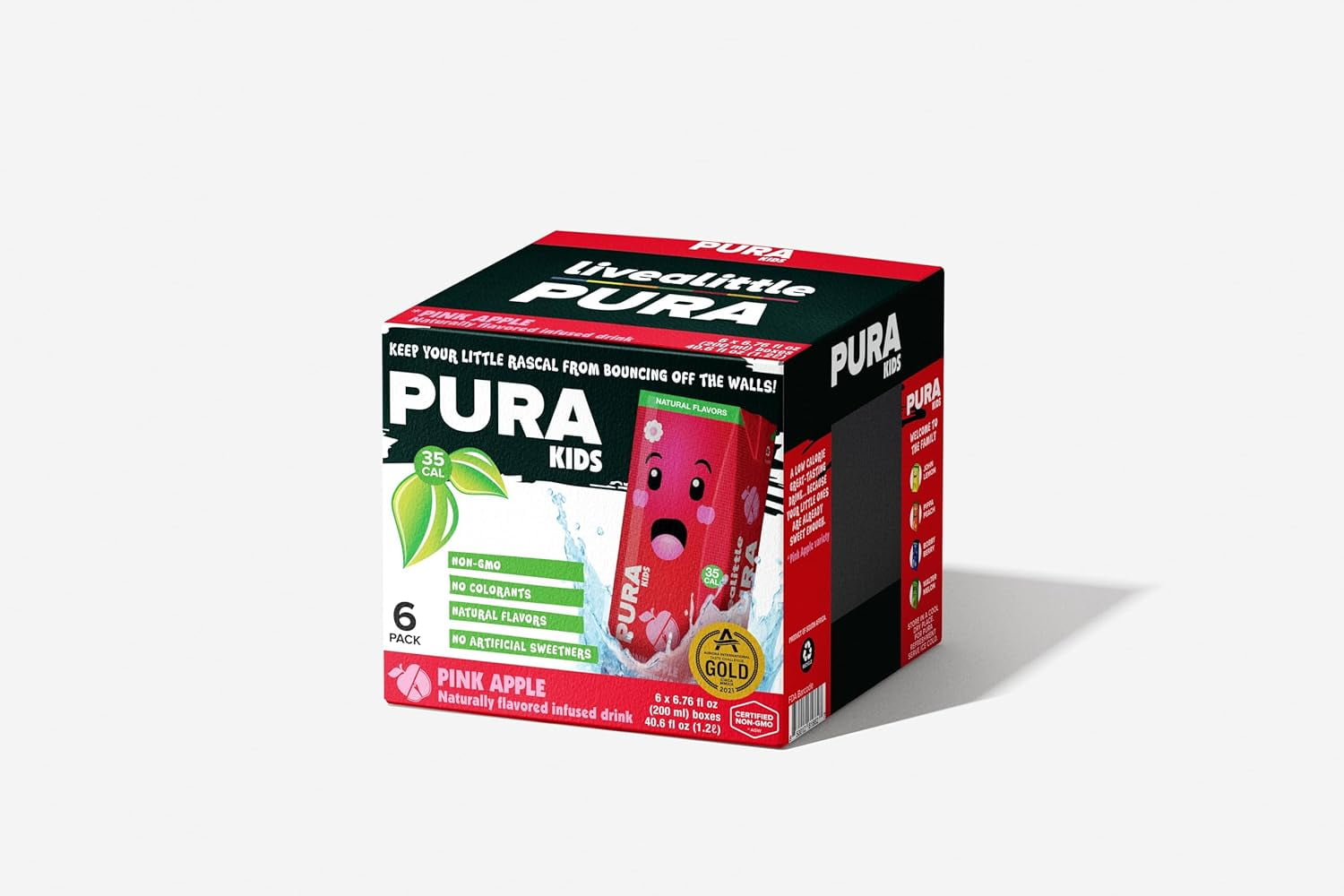 PURA Kids Box | Pink Apple Fruit extract infused Drink for kids | 8g ...