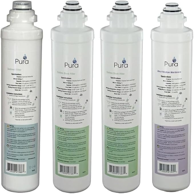 Pura Platinum QCUF Ultra Filtration Complete Replacement Filter Kit by ...