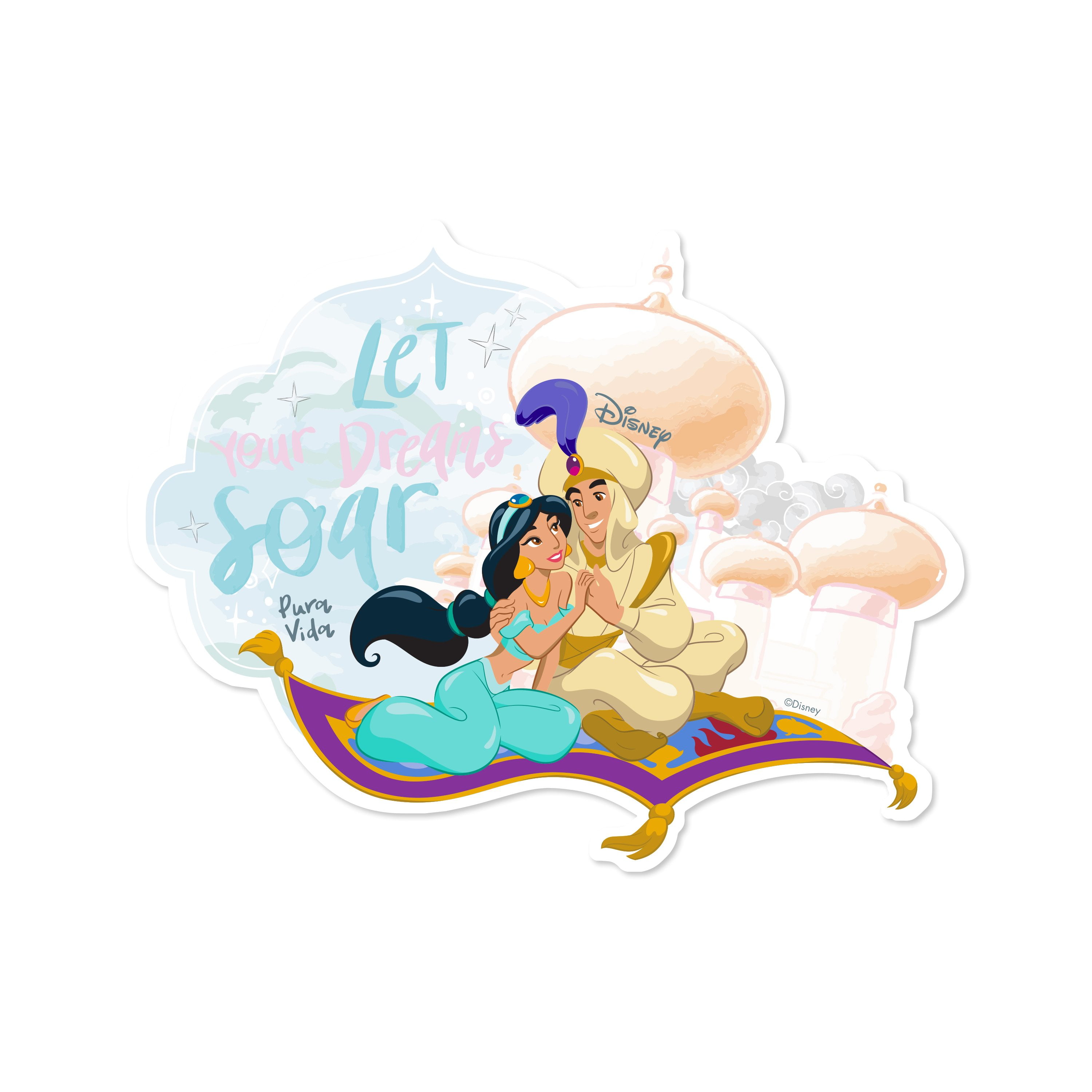Pura Vida Disney Jasmine Aladdin Dreams Sticker - Stylish Design ...
