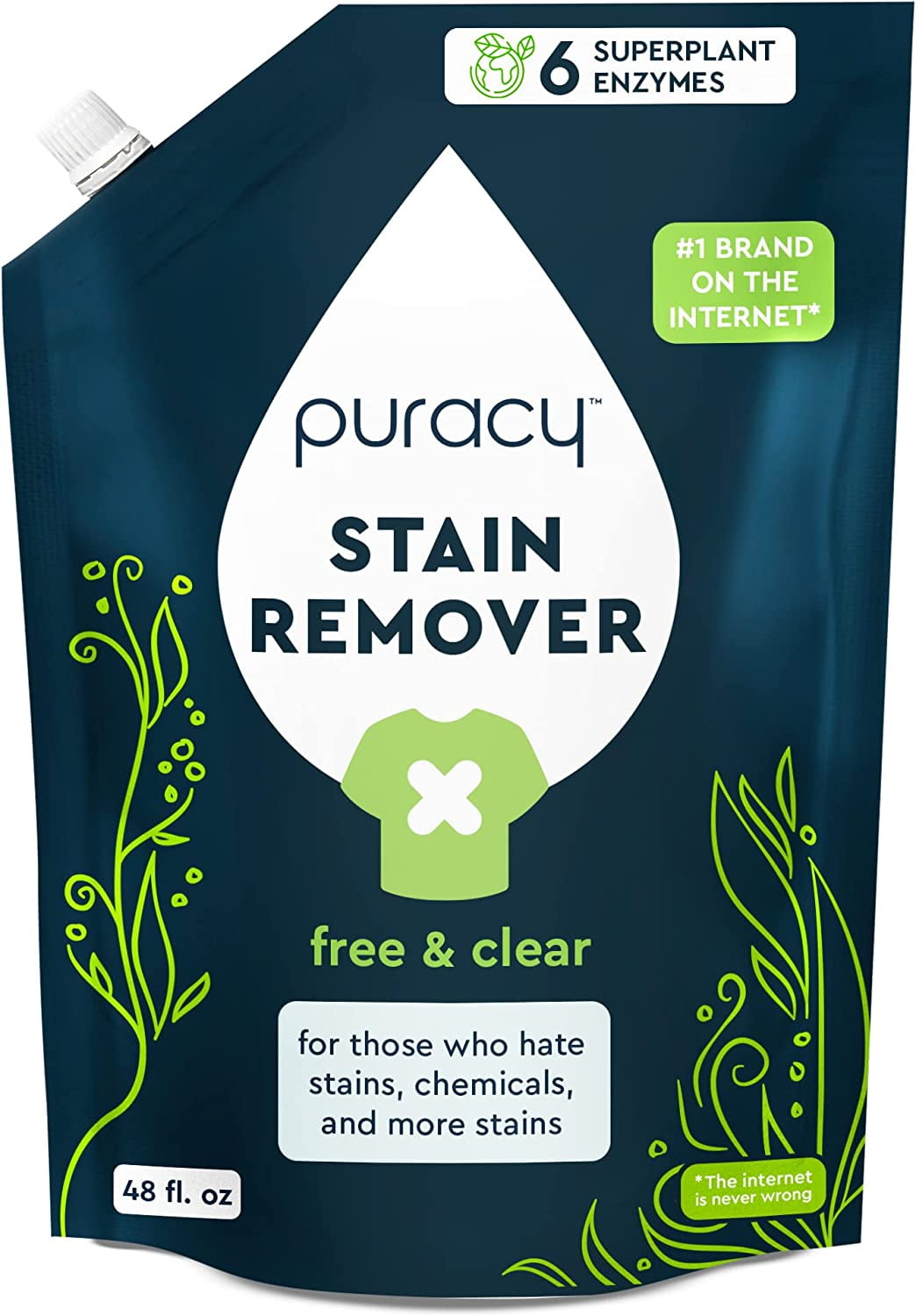 Puracy - Laundry Stain Remover Refill - Natural Spot Cleaner, Free ...