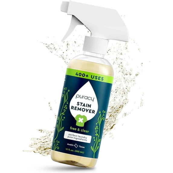 Puracy Laundry Stain Remover Spray - Effective Spot Cleaner, 12oz ...