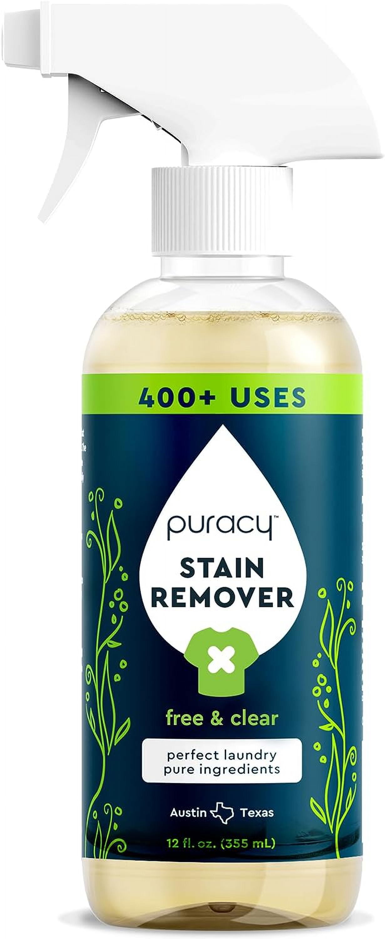 Puracy - Laundry Stain Remover Spray - Natural Spot Cleaner, Free ...