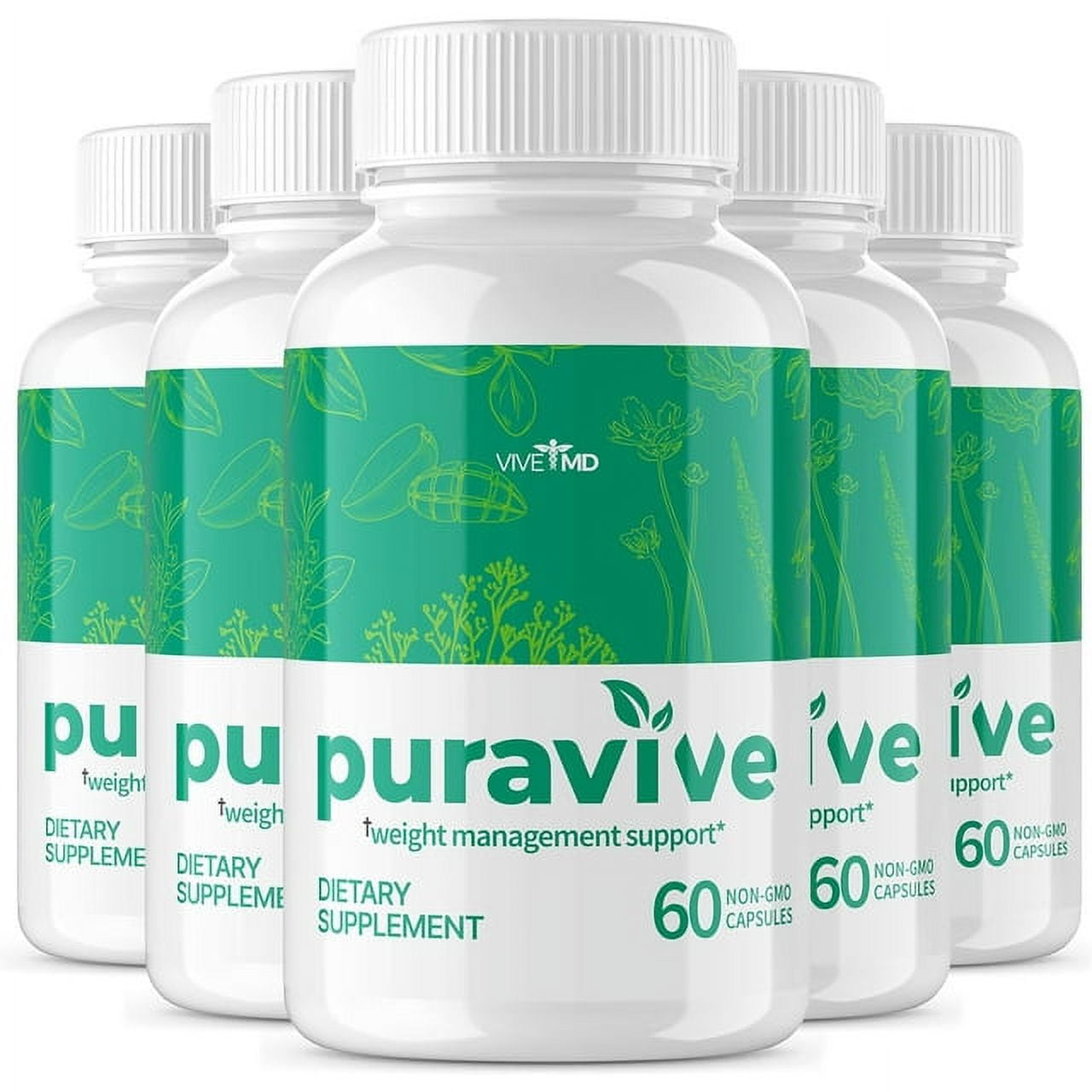 Puravive Premium Capsules - Advanced Formula with 60 Non-GMO Capsules ...