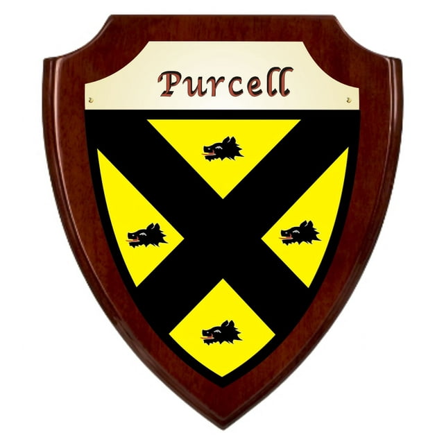 Purcell Irish Coat of Arms Shield Plaque - Rosewood Finish - Walmart.com