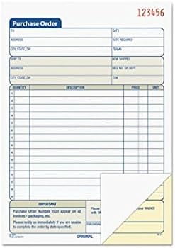 Purchase Order Book, 5 9/16 x 8 7/16, Two-Part Carbonless, 50 Sets/Book ...