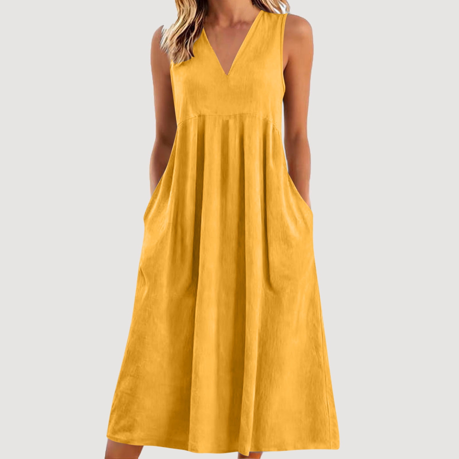 Purcolt Maxi Dresses for Women 2026 Trendy Sleeveless V-Neck Long House ...
