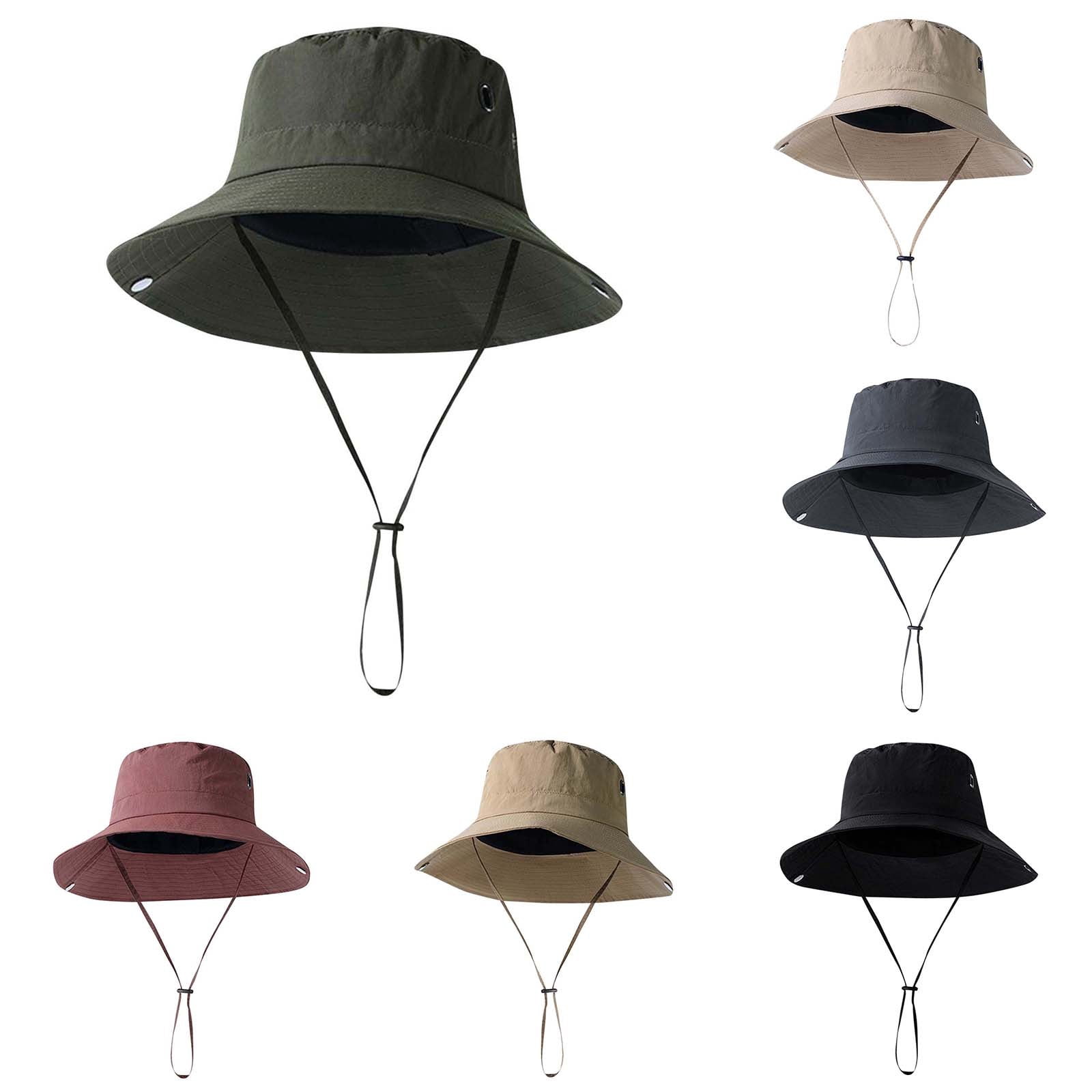 Purcolt Unisex Sun Hat Summer Wide Brim UPF 50+ Bucket Hats Waterproof ...