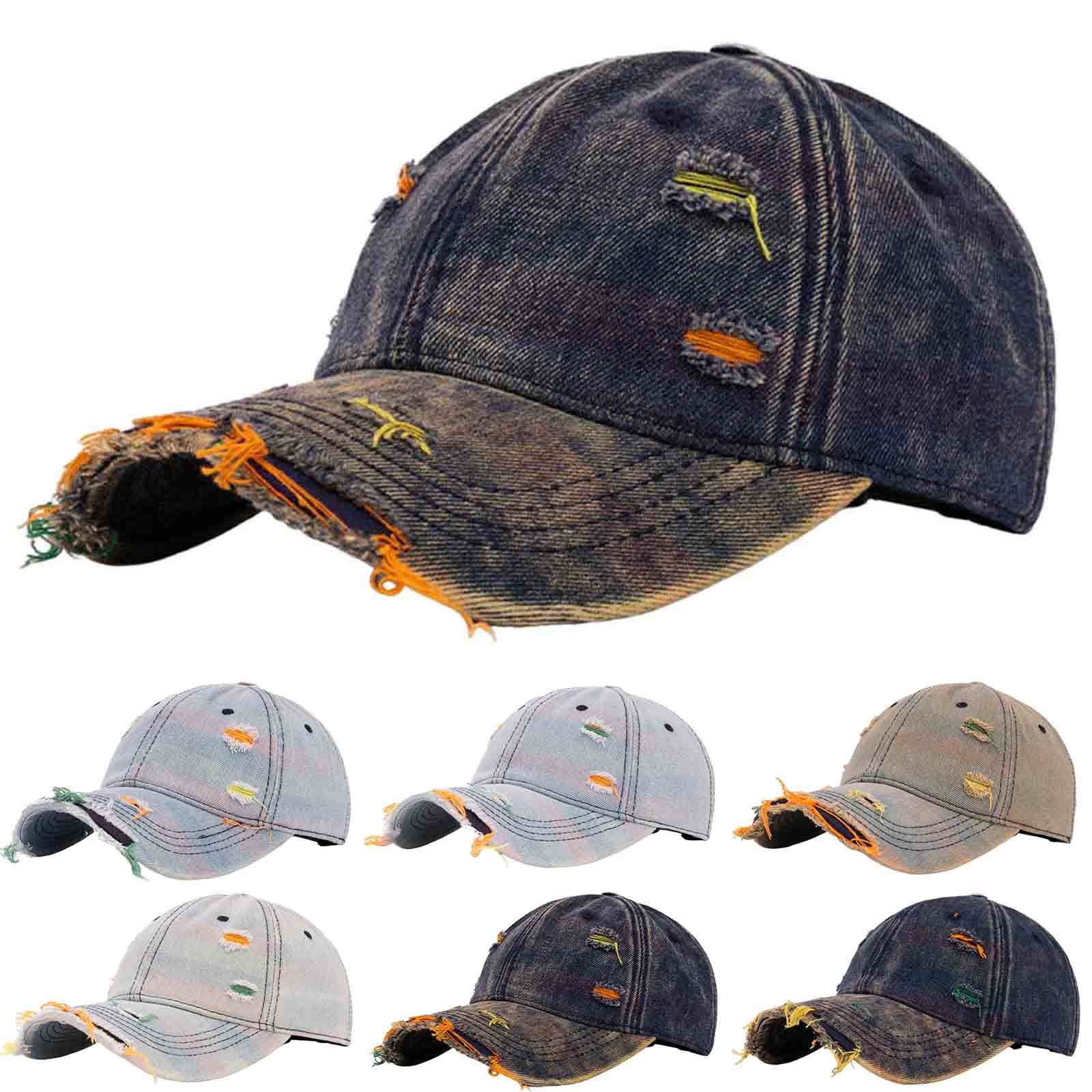 Purcolt Unisex Vintage Washed Distressed Baseball Cap Classic Low ...