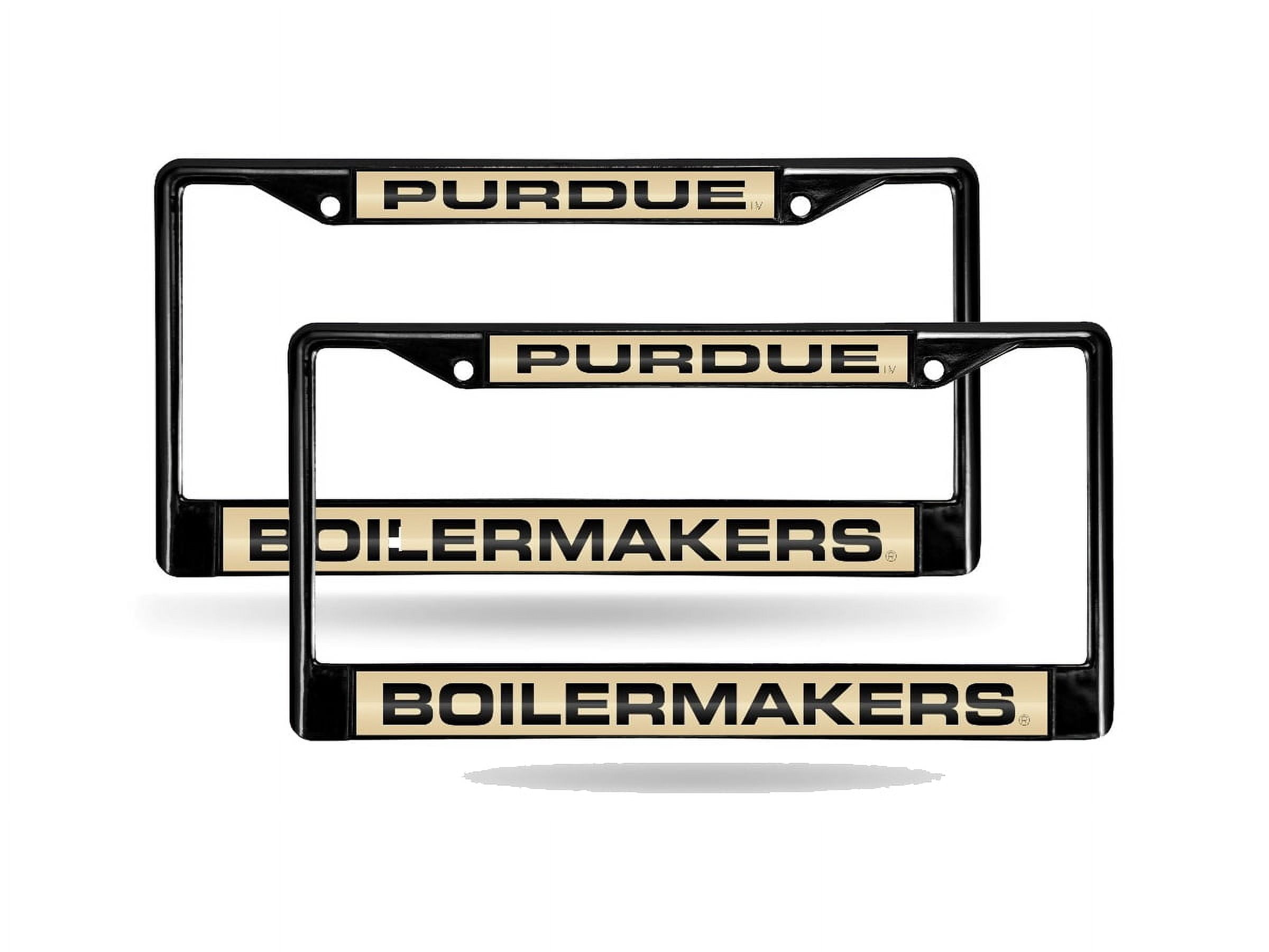 Purdue Boilermaker's Black Metal Laser Cut License Plate Frame - Set of ...