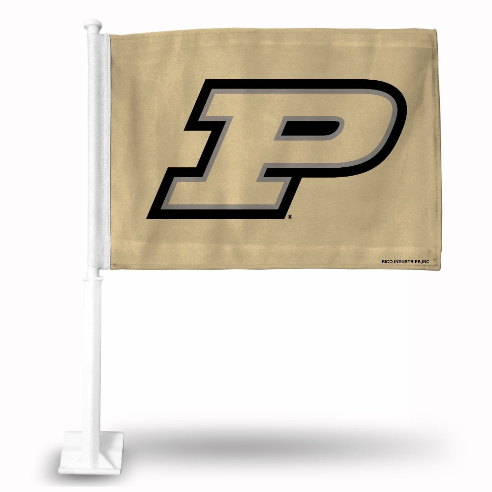 Purdue Boilermaker's Gold Double Sided Car Flag - Walmart Business Supplies
