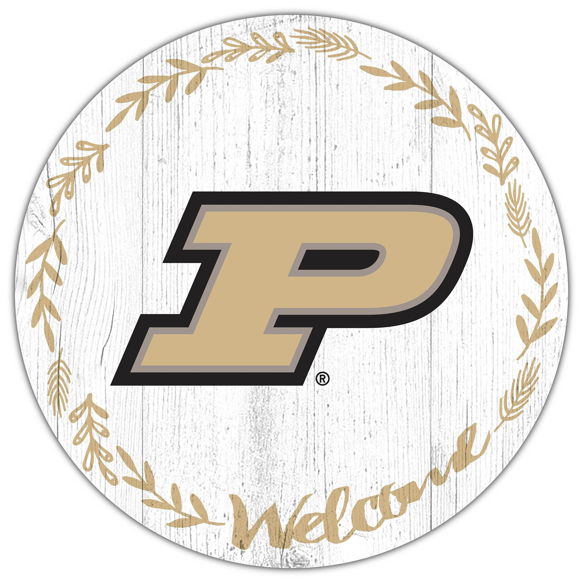 Purdue Boilermakers 12" Welcome Circle Sign - Walmart.com