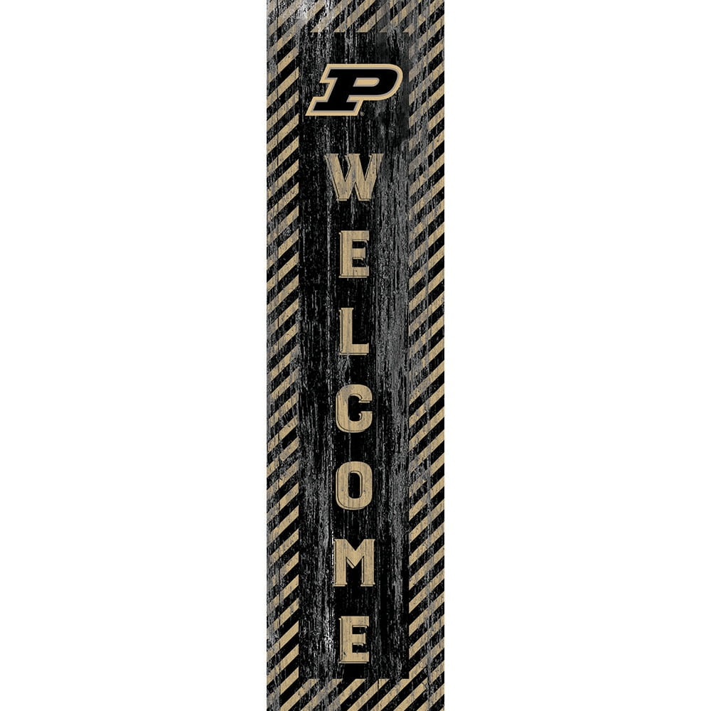 Purdue Boilermakers 12'' x 48'' Door Leaner Welcome Sign - Walmart.com