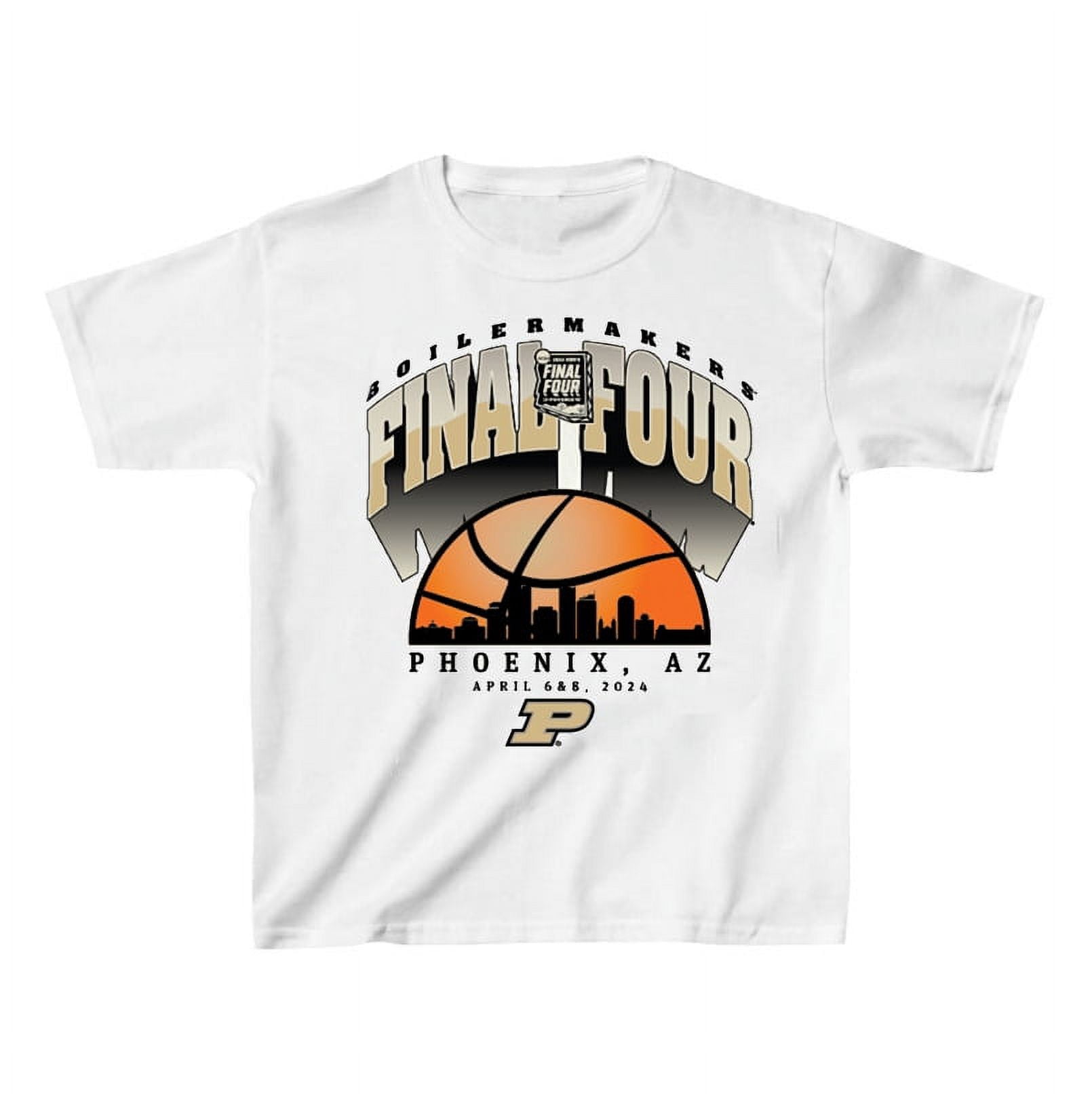 Purdue Final Four 2024 Skyline Graphic White T-shirt S-5XL - Walmart.com