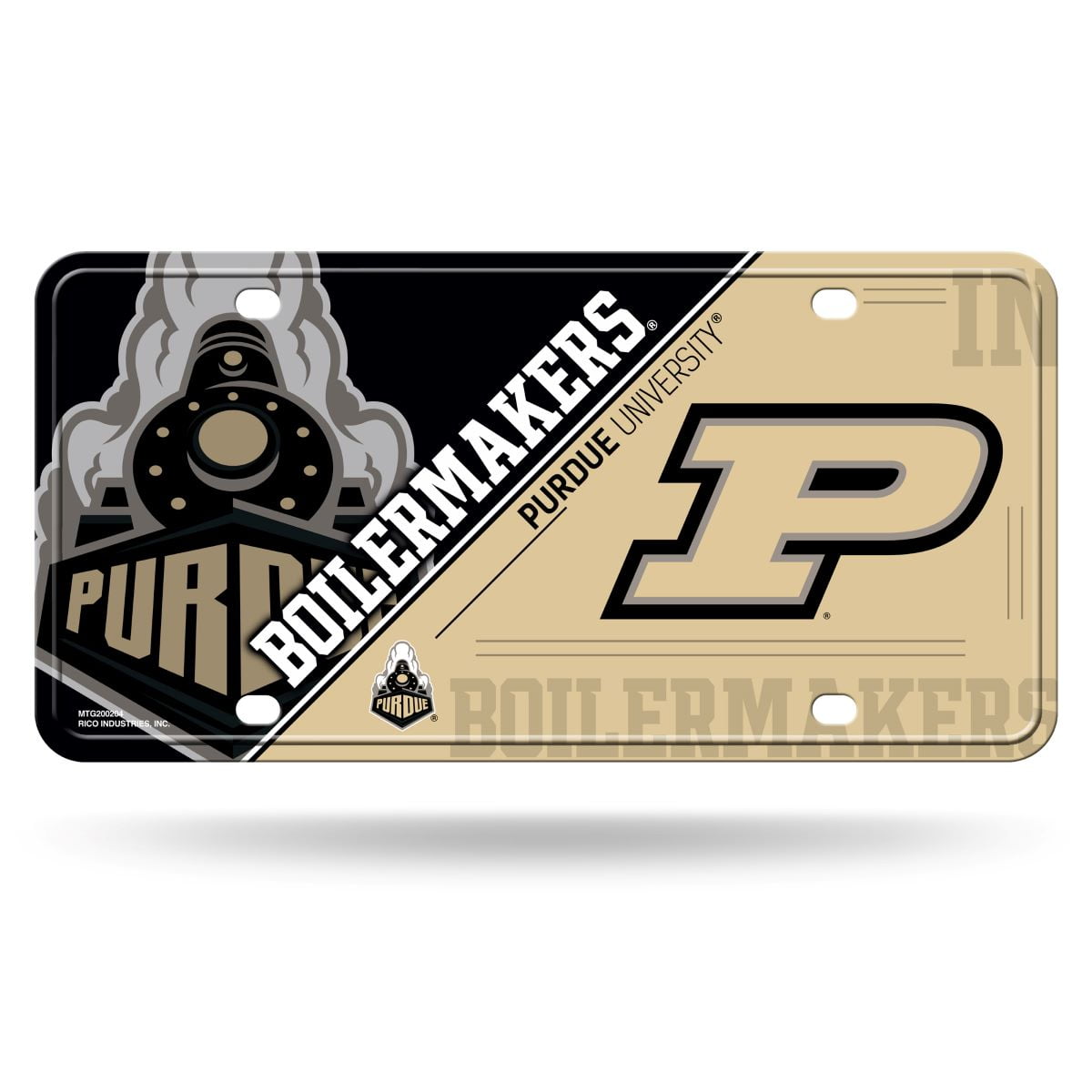 Purdue-Boilermaker's Multi-Color Standard 12x6 Metal License Plate Auto ...