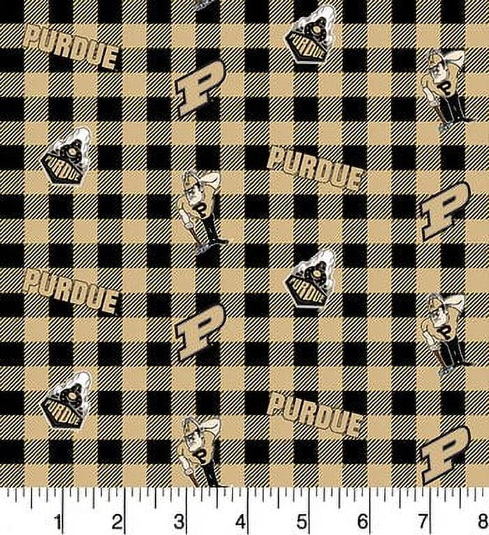 Purdue University Cotton Fabric-Sold by the Yard-Buffalo Plaid Design ...