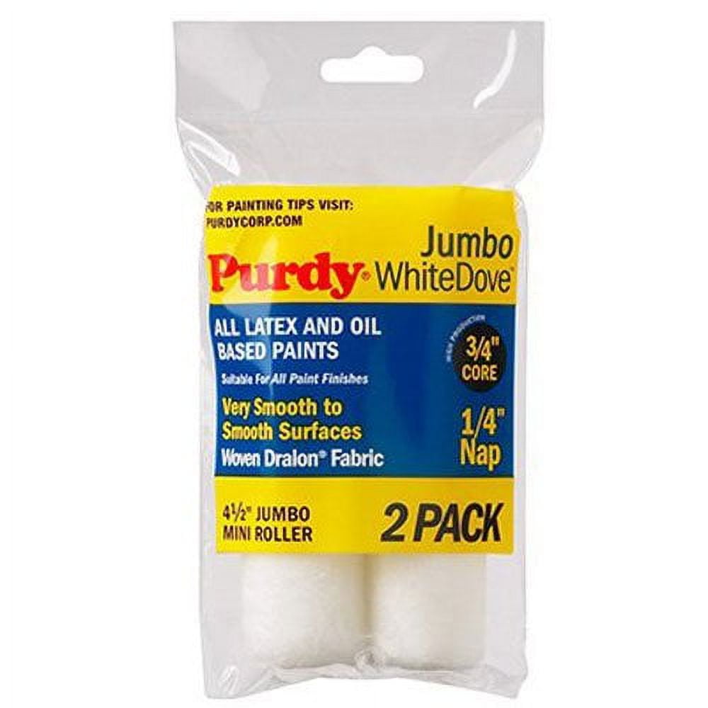 Purdy 140624010 Jumbo Mini White Dove Roller Replacements, 2-Pack, 4-1/ ...