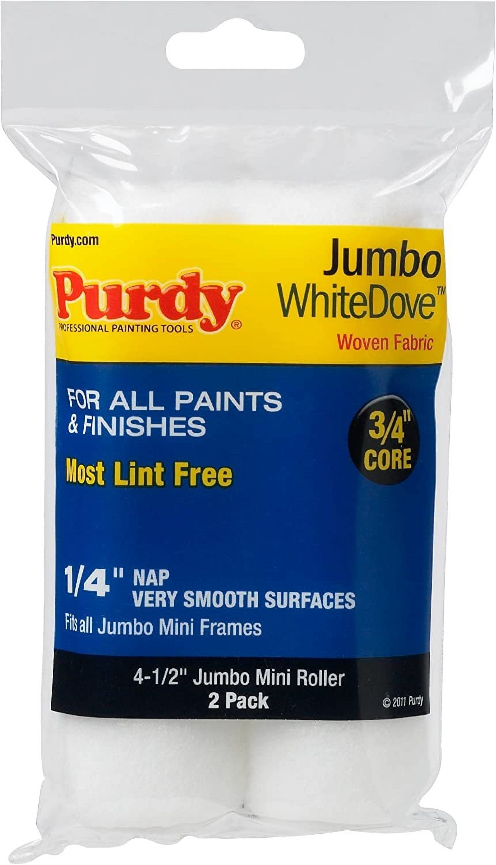 Purdy 140624010 White Dove with 1/4" Nap Jumbo Mini Roller Replacements ...