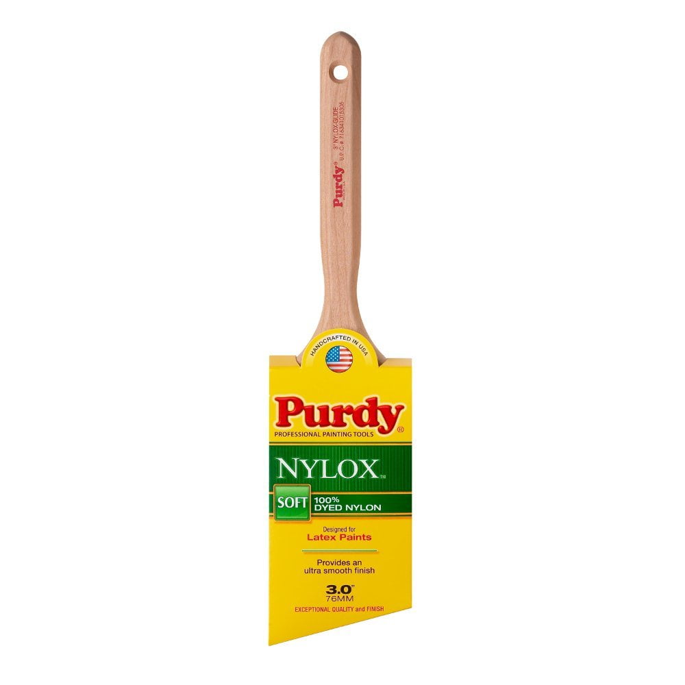 Purdy 144152230 Nylox Series Glide Angular Trim Paint Brush, 3 inch ...