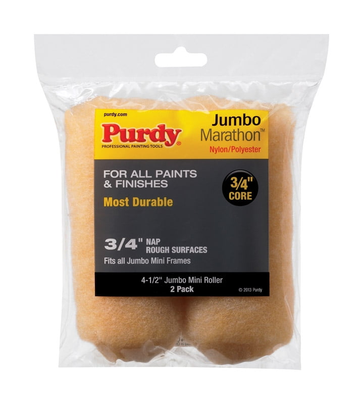 Purdy 144624064 Marathon Mini Roller Cover Pack, 4.5 x 3/4 inch, White ...
