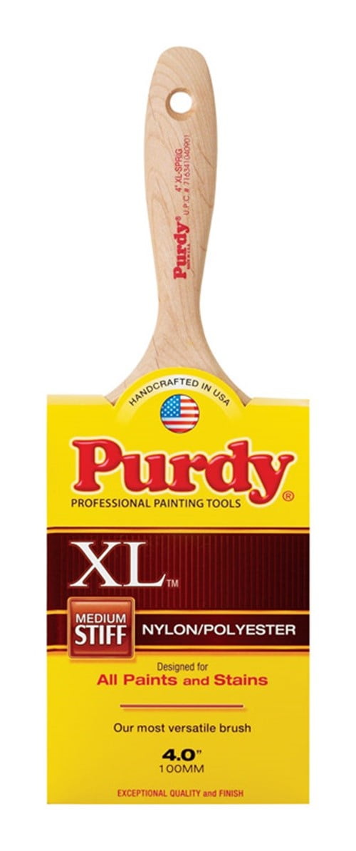 Sherwin-Williams Purdy XL Sprig Paint Brush, 4 Inch, Nylon Polyester ...