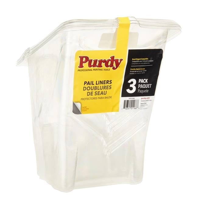 Purdy Disposable Tray Roller, Clear Plastic Painter Pail Liner, Pack of ...