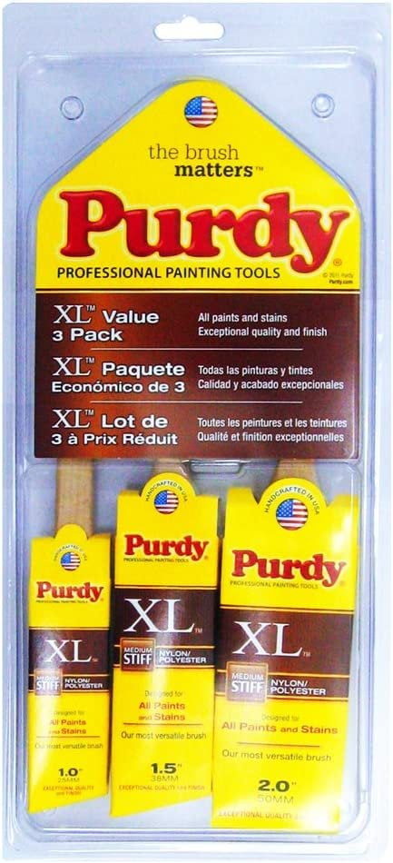 Purdy Paint Brush Value Pack Professional Grade All Paints 3 Piece 1 ...