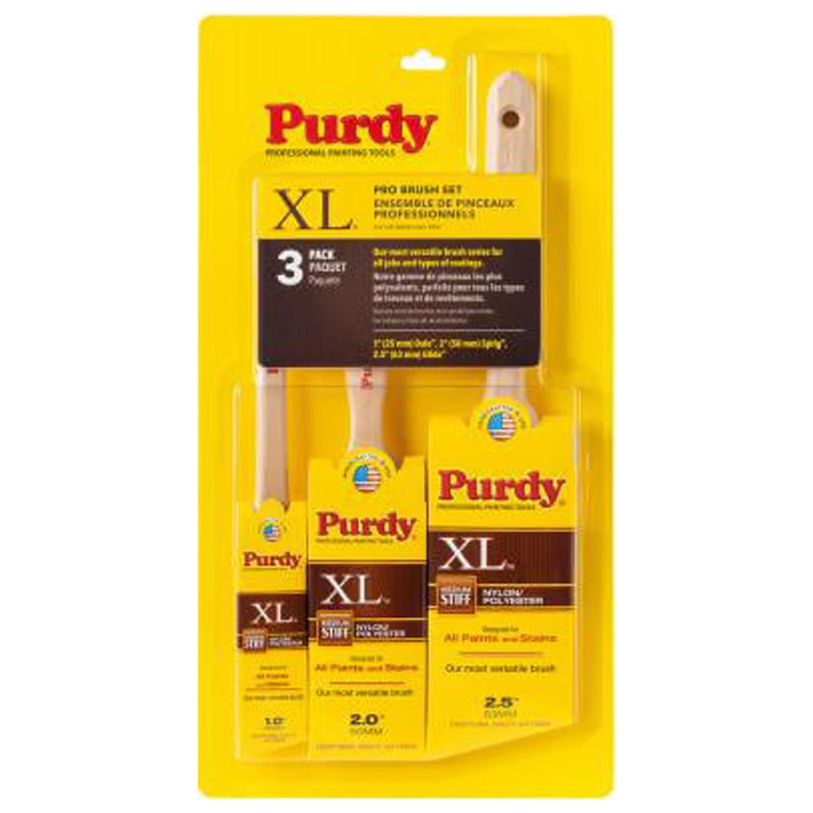 Purdy 14L853100 XL Pro Paint Brush, Pink - Pack of 3 - Walmart.com