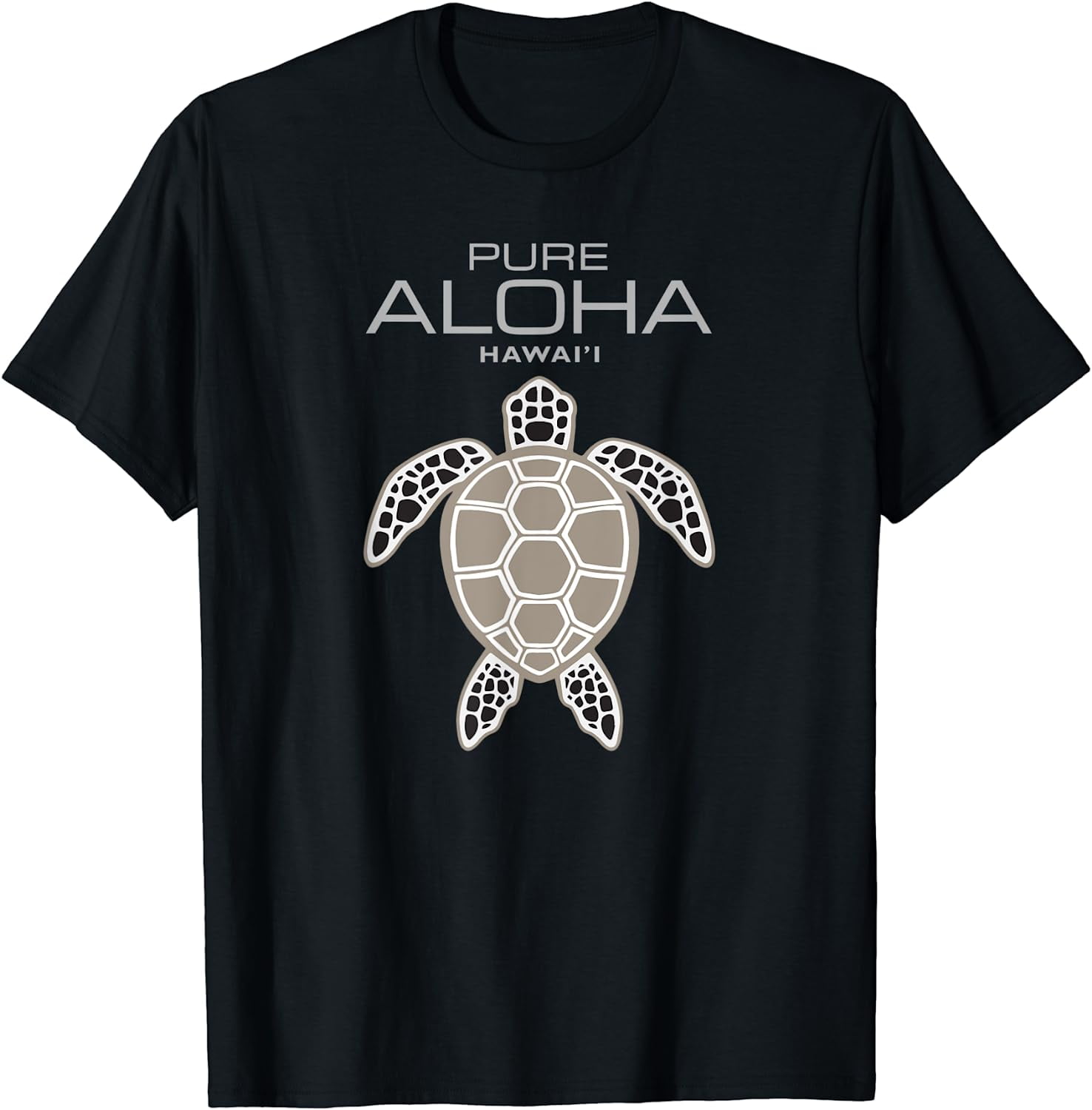 Pure Aloha Hawaii Sea Turtle Modern Hawaiian Designer Gift T-Shirt ...