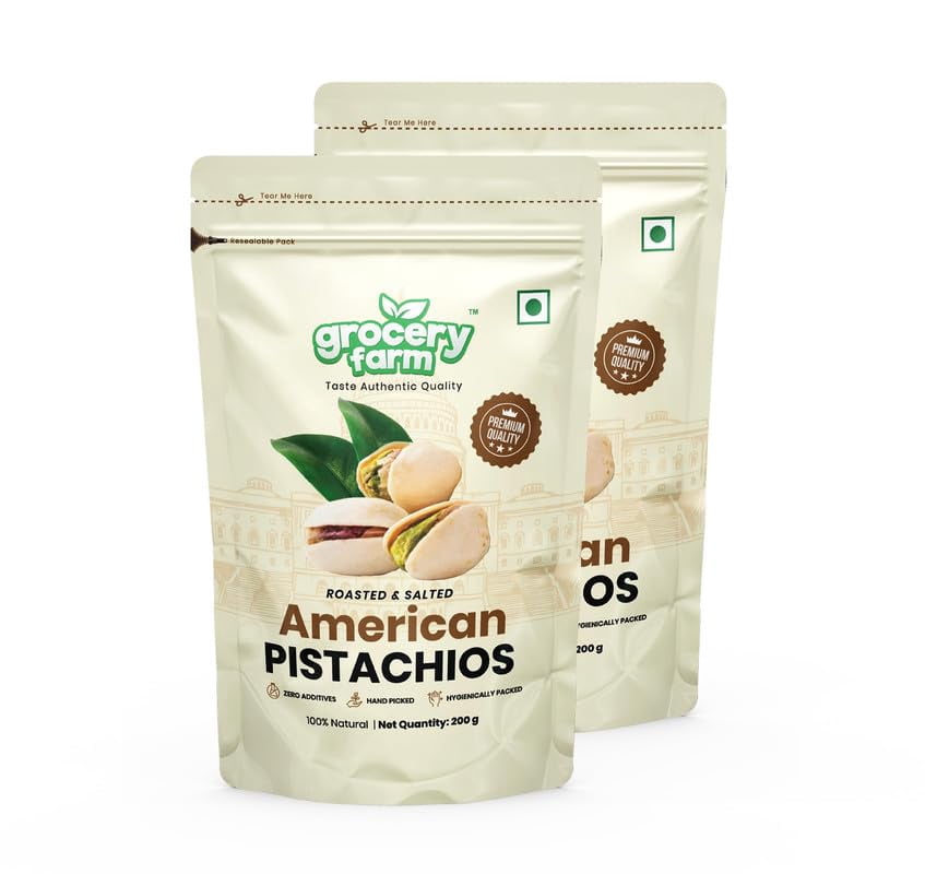 Pure American Roasted & Salted Pistachios By Grocery Farm's 400gm ...
