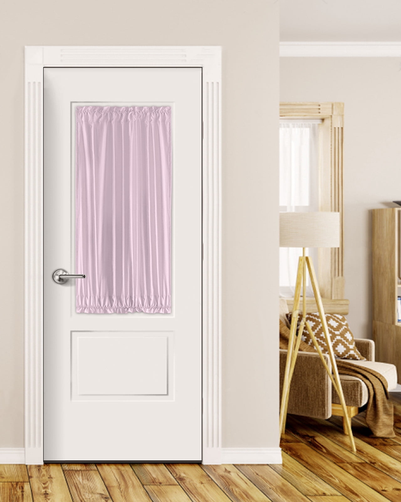 Pure Apricot Blackout Door Curtains for French, Glass,Front, Back ...