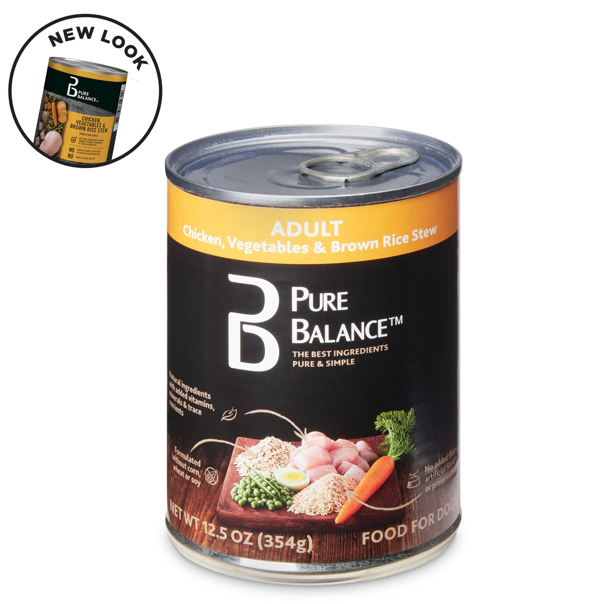 Pure Balance Adult Wet Food Recipe, Chicken, Vegetables & Brown Rice ...