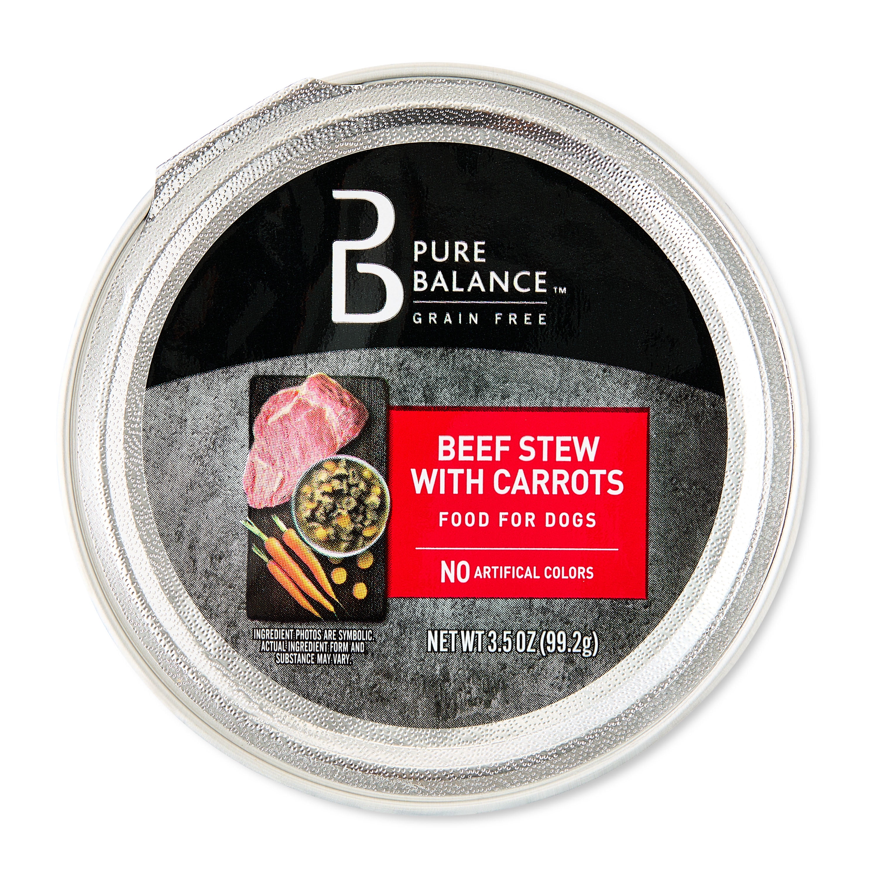 Pure Balance Beef Stew with Carrots Grain-Free Wet Dog Food 3.5 oz Tray ...