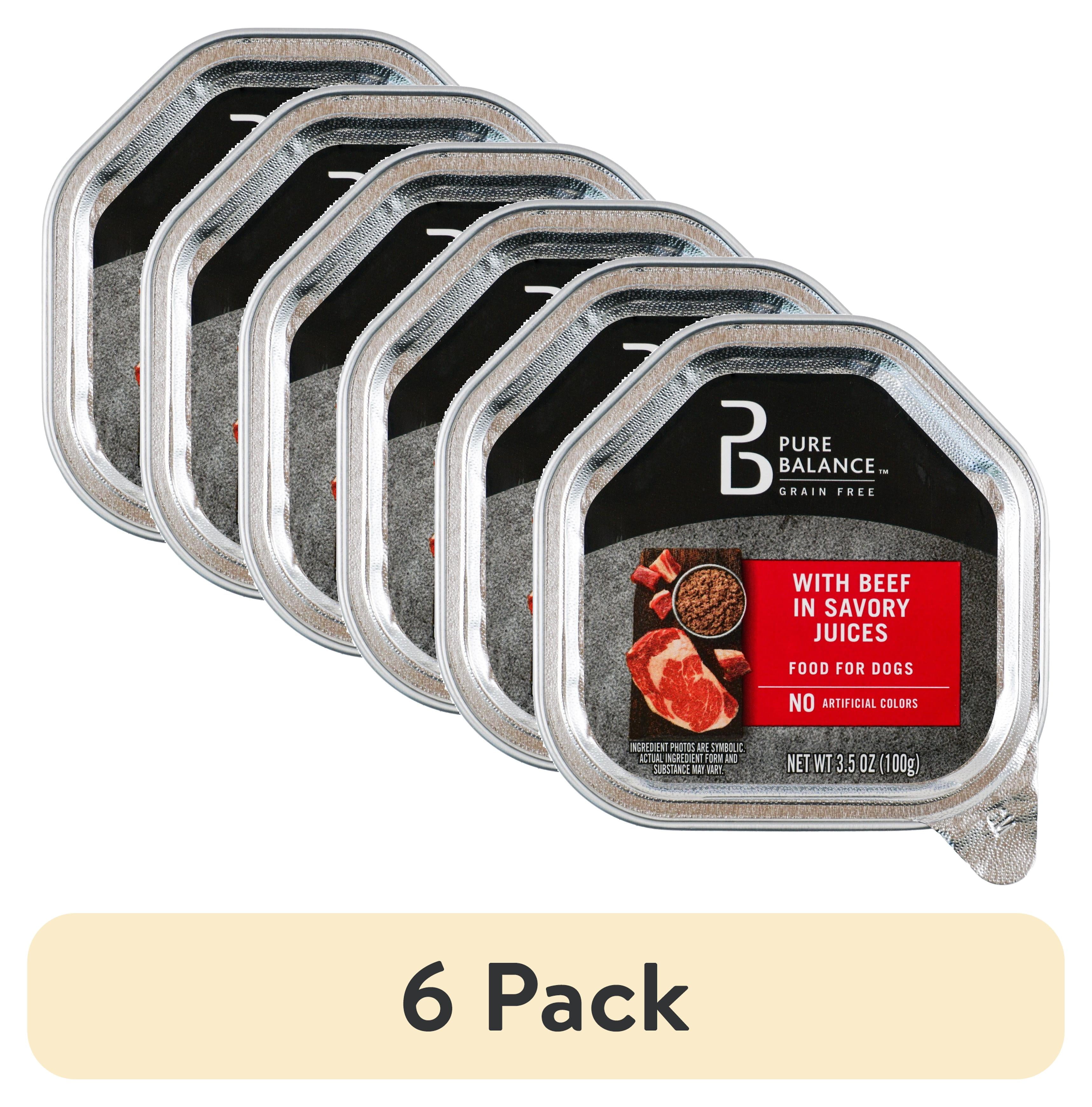 (6 pack) Pure Balance Beef Tray 3.5 oz - Walmart.com