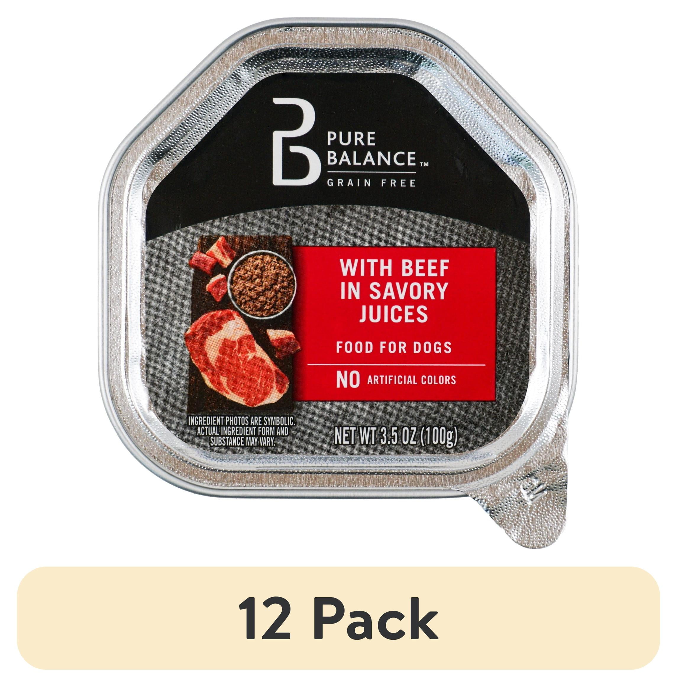 (12 pack) Pure Balance Beef Tray 3.5 oz - Walmart.com