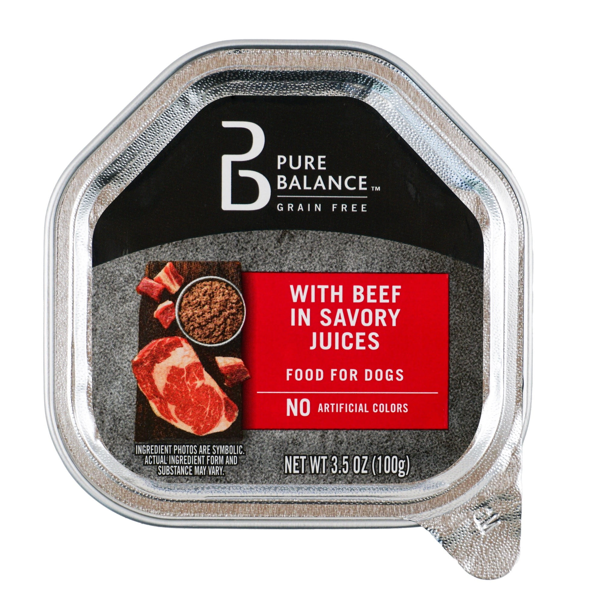 Pure Balance Grain Free With Beef in Savory Juices Wet Dog Food, 3.5 oz ...