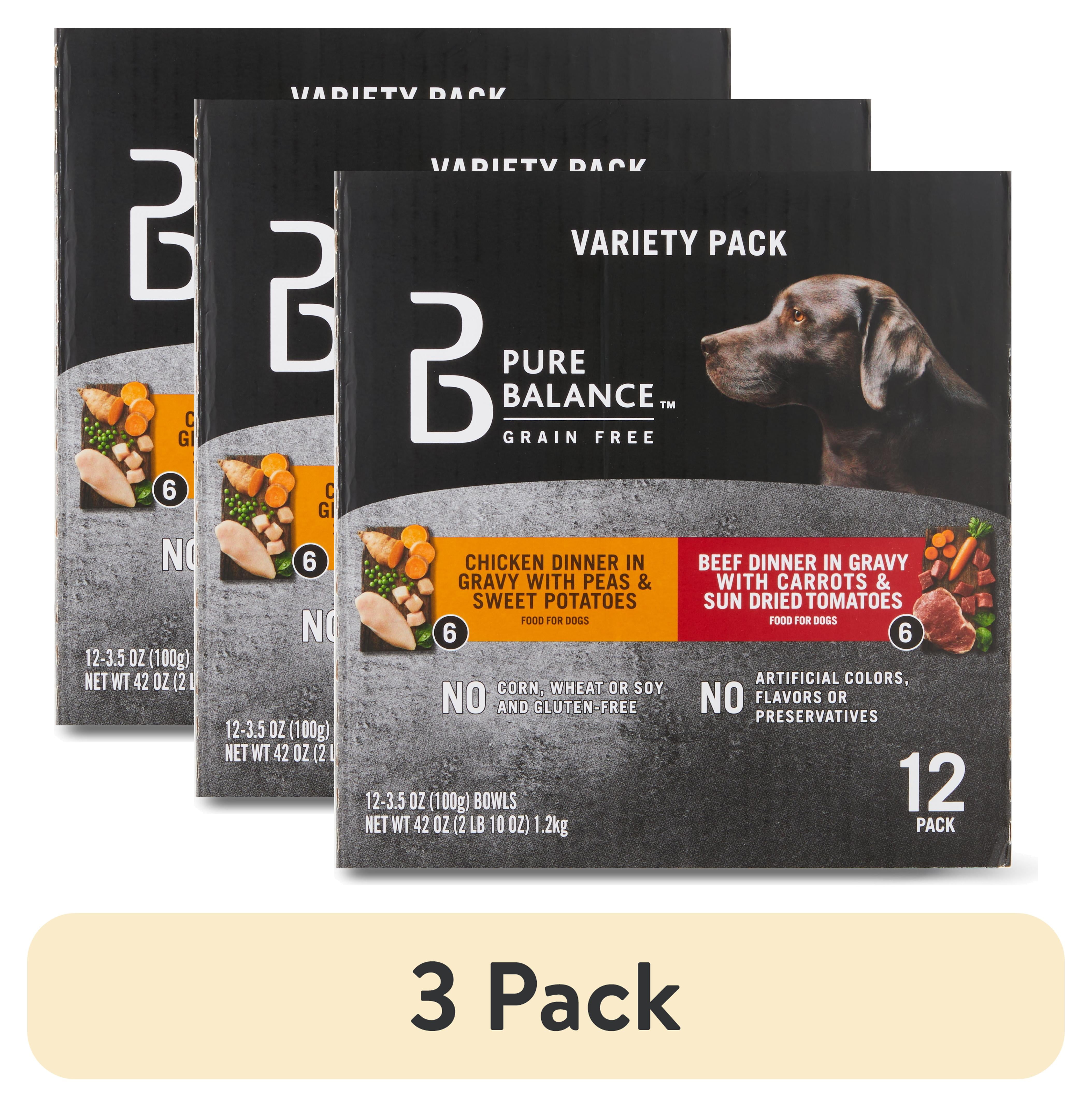 (3 pack) Pure Balance Chicken Dinner in Gravy with Peas & Sweet ...