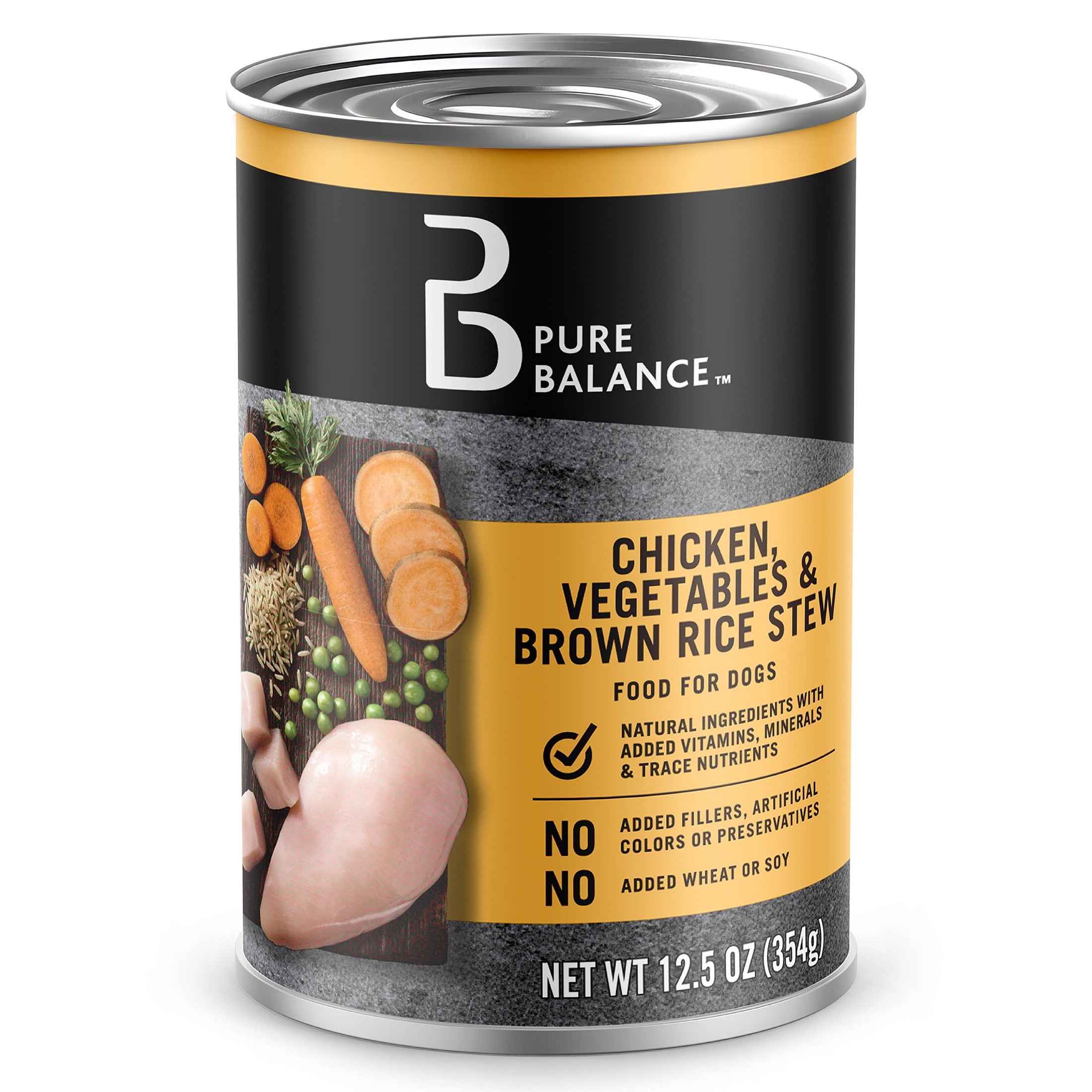 Pure Balance Wet Dog Food, Chicken with Vegetables and Brown Rice Stew ...