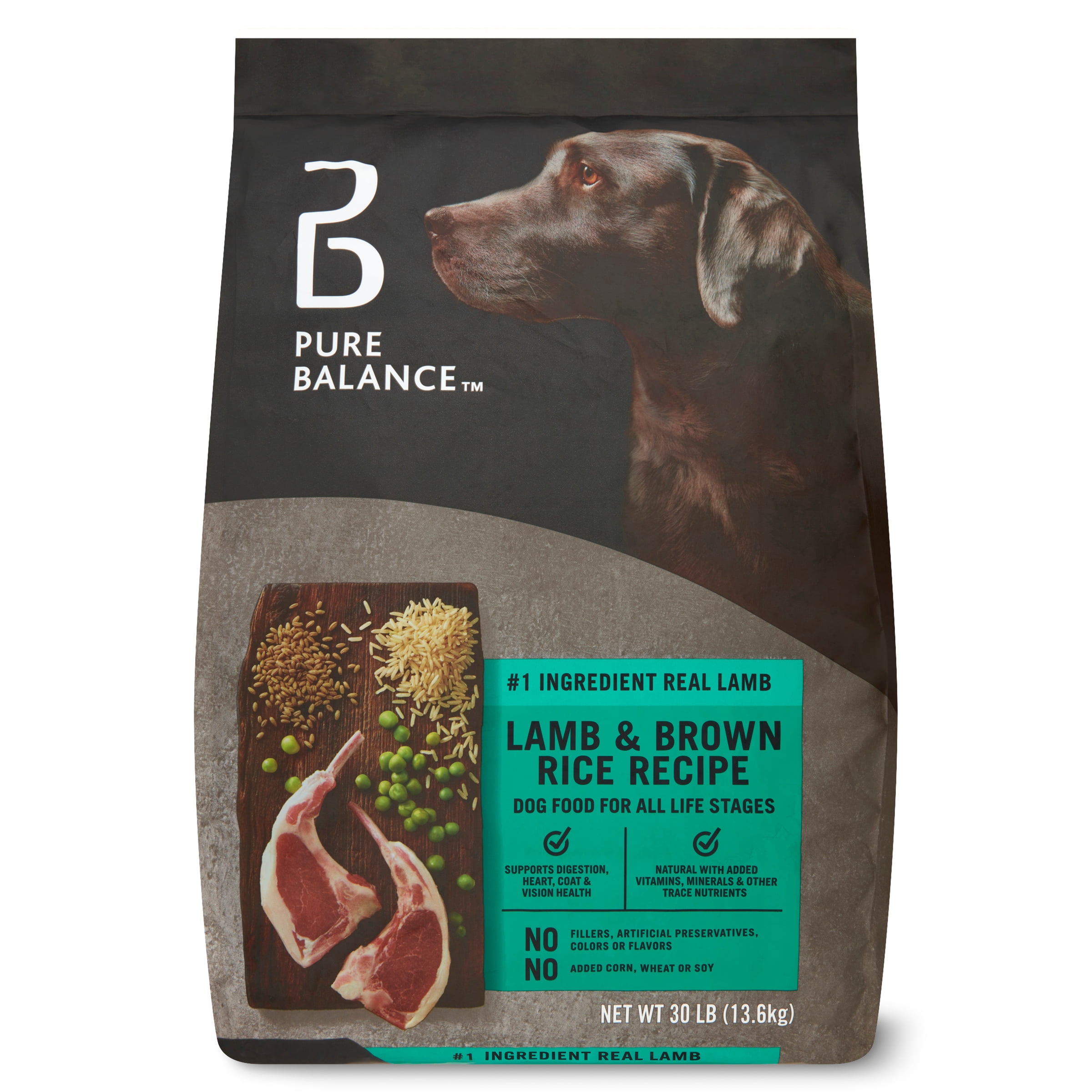 Pure Balance Lamb & Brown Rice Recipe Dry Dog Food, 30 lbs - Walmart.com