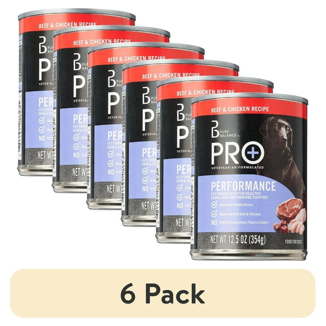 (6 pack) Pure Balance Pro+ Beef & Chicken Recipe Wet Dog Food for ...