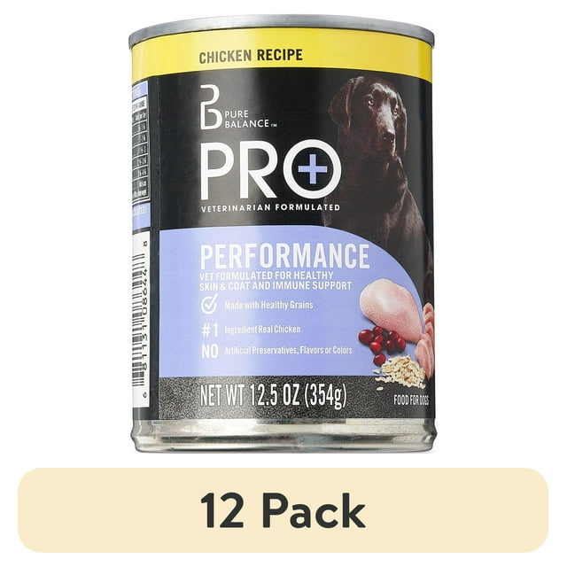 (12 pack) Pure Balance Pro+ Chicken Recipe Wet Dog Food for Performance ...