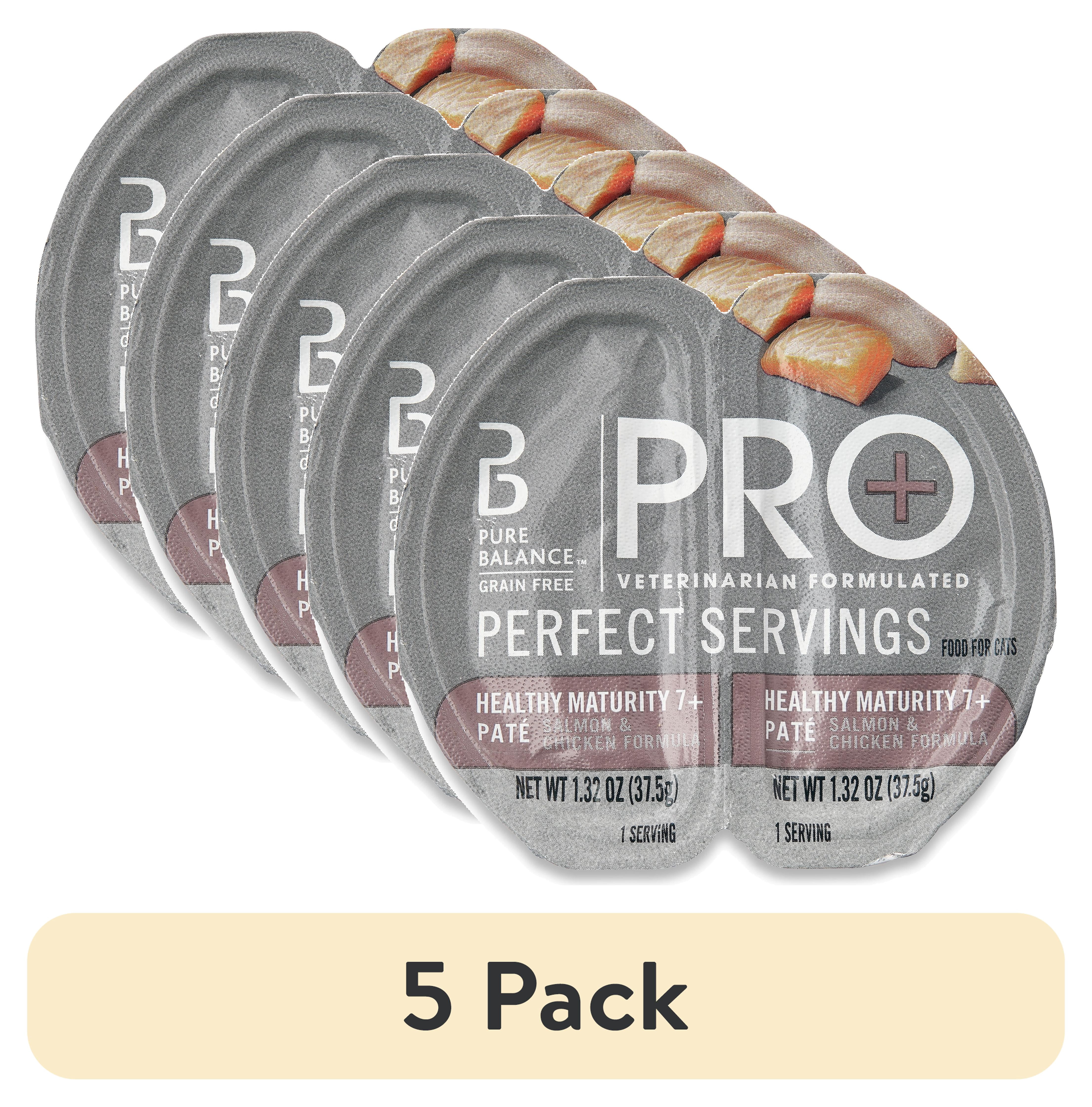 (5 pack) Pure Balance Pro+ Healthy Maturity 7+ Pate for Cats, Salmon ...