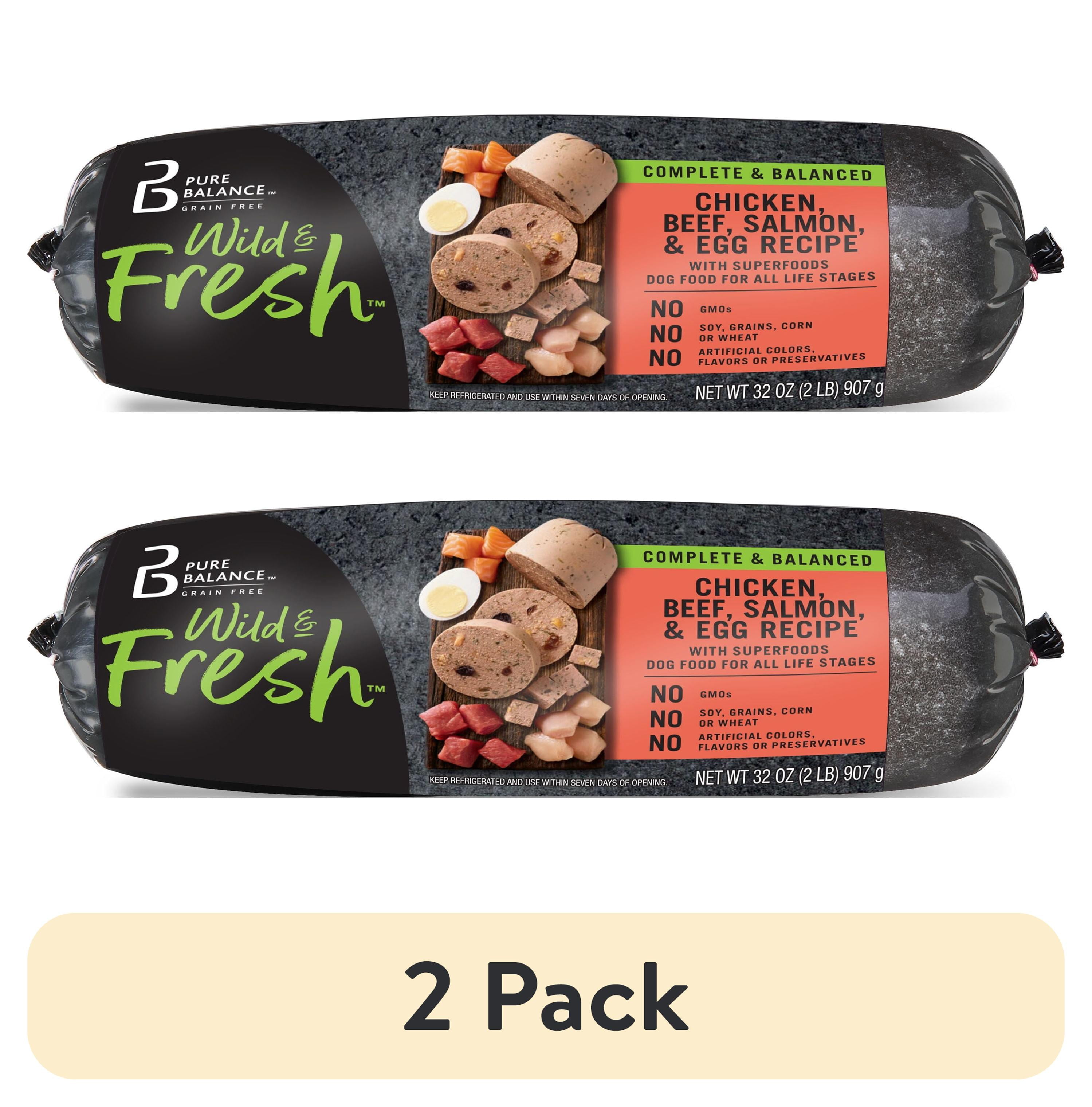 (2 pack) Pure Balance Wild & Fresh Dog Food, Chicken, Beef, Salmon ...