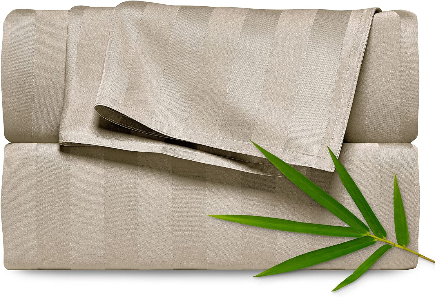 Pure Bamboo Elastic King Size Bed Sheet Set With Pillowcases 100