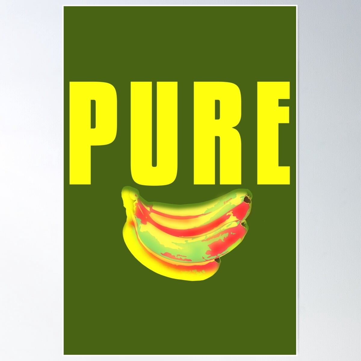 Pure Bananas Poster Wall Art, Modern Wall Decor For Living Room Bedroom ...
