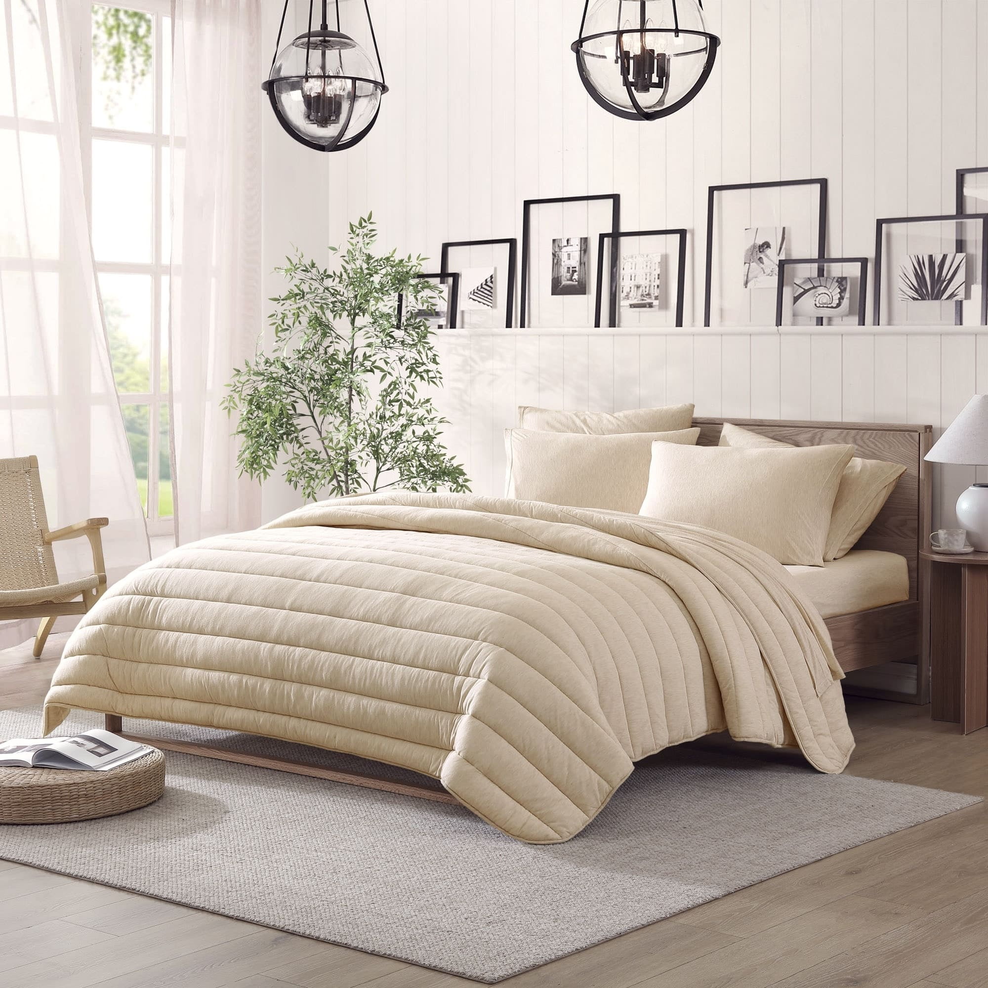 Pure Beech TENCEL Modal Jersey Comforter Set Heather Oatmeal - King ...