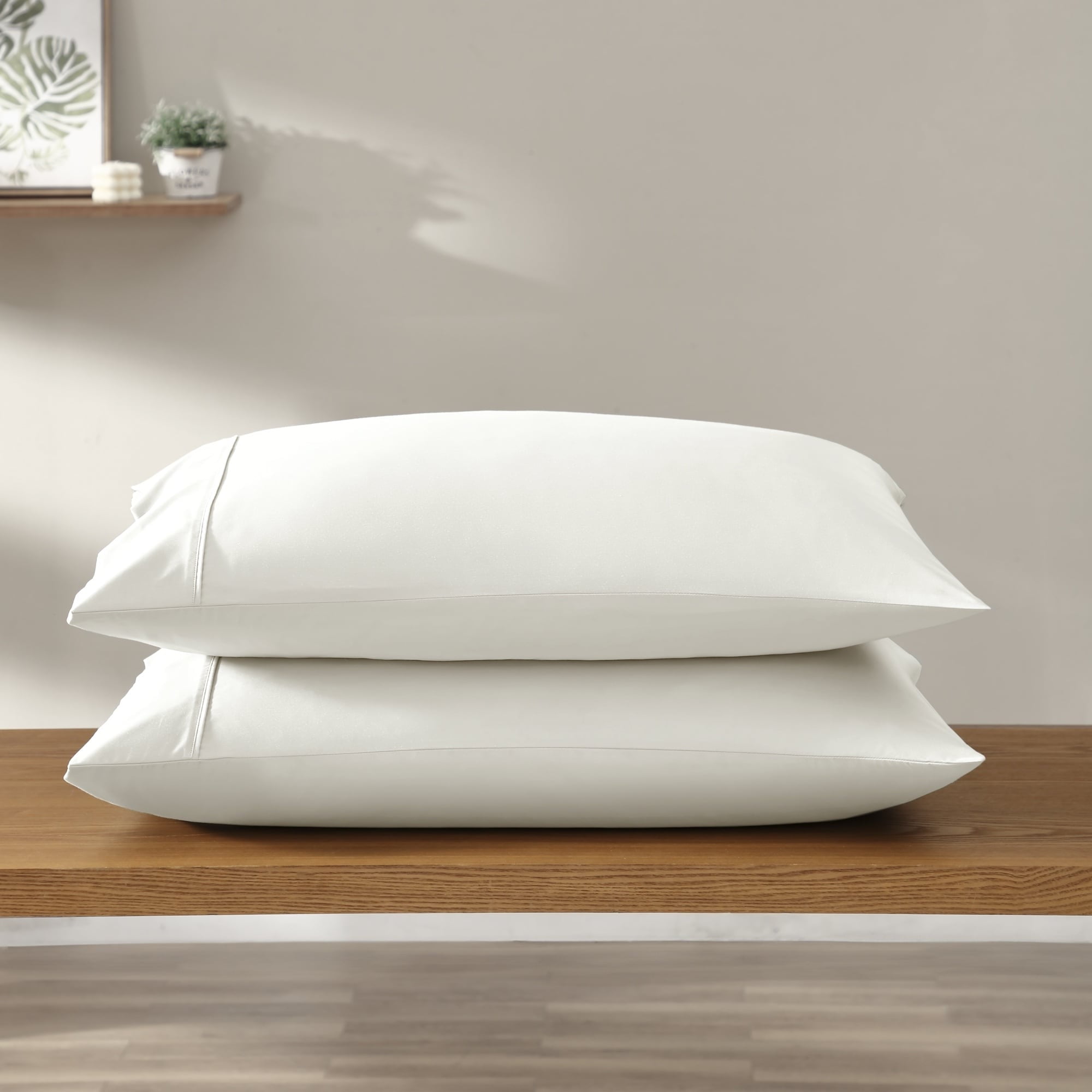 Pure Beech TENCEL Modal Sateen Pillowcase Set White - King - Walmart.com