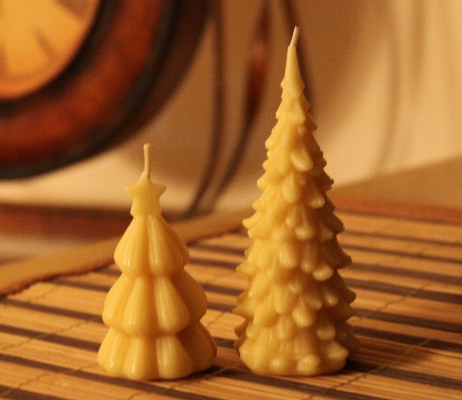 Pure Beeswax Christmas Tree Candles 100% Pure Beeswax 2 sizes - Walmart.com