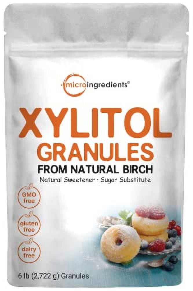 Pure Birch Xylitol Sweetener (Xylitol Sugar Crystal Powder), 6 Pounds (96 Ounce & 680 Serving ...